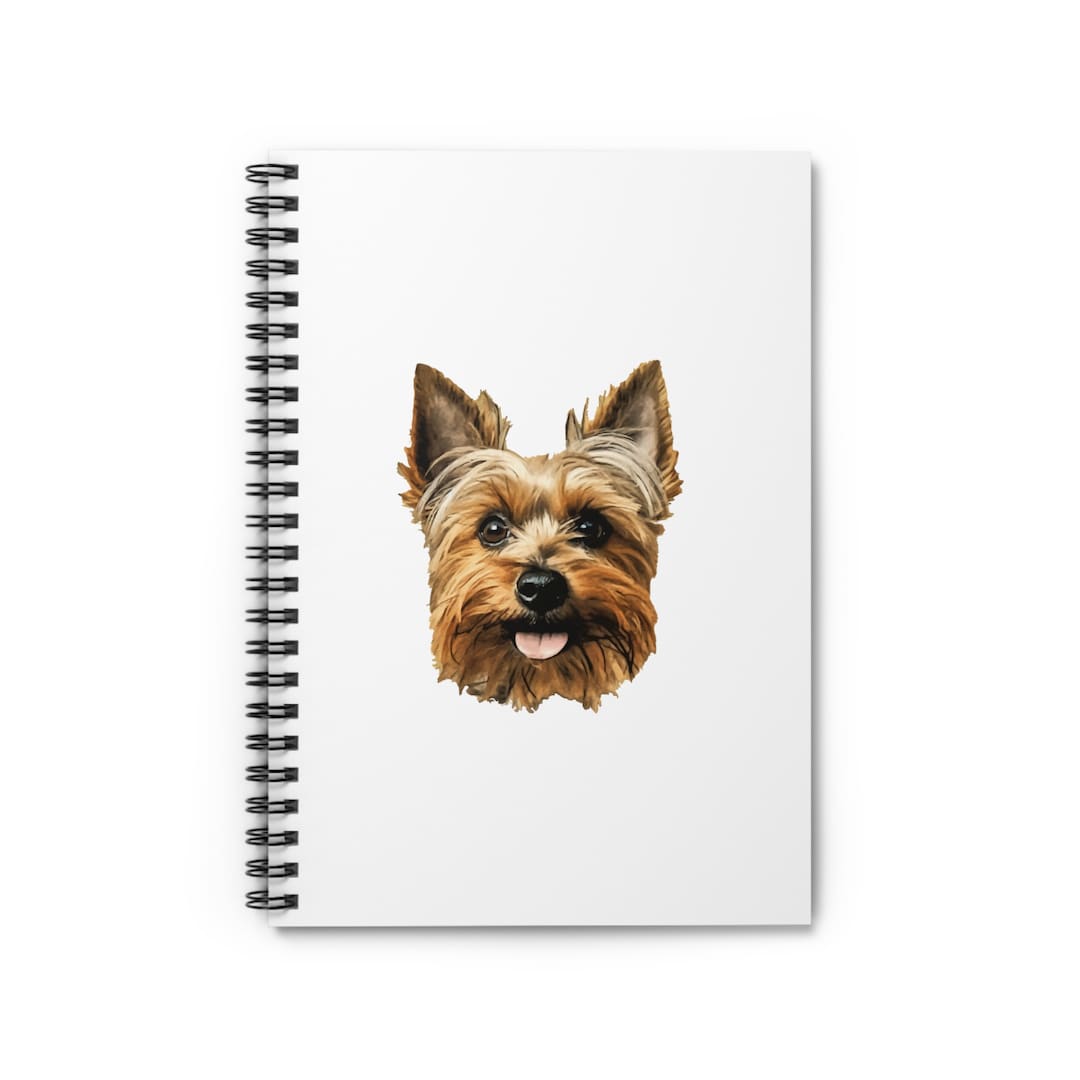 Super Cute Yorkie - Spiral Notebook / Journal - Rule Line - Yorkshire ...