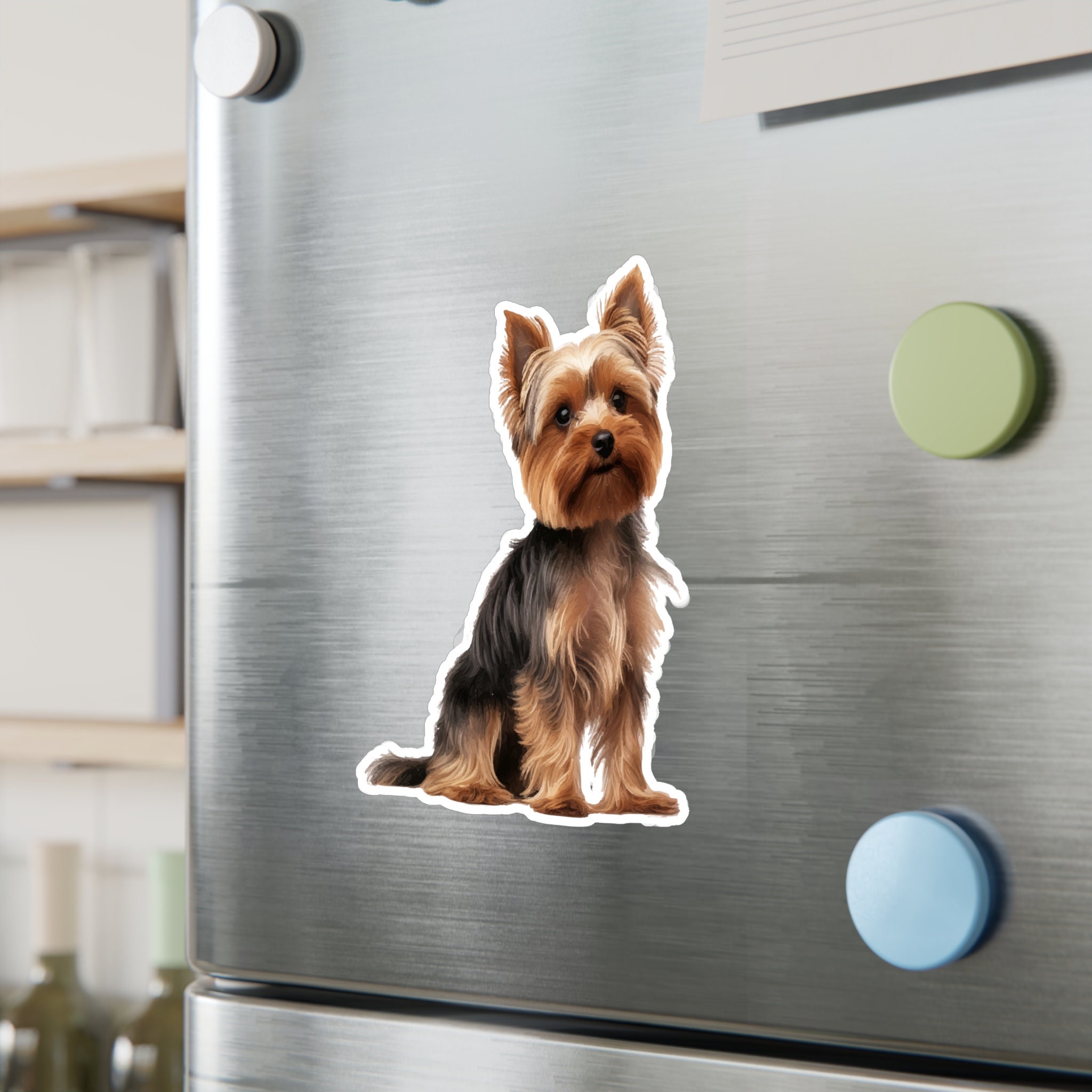 Super Cute Yorkie Dog Vinyl STICKER / Decal (color) - 6 Sizes ...