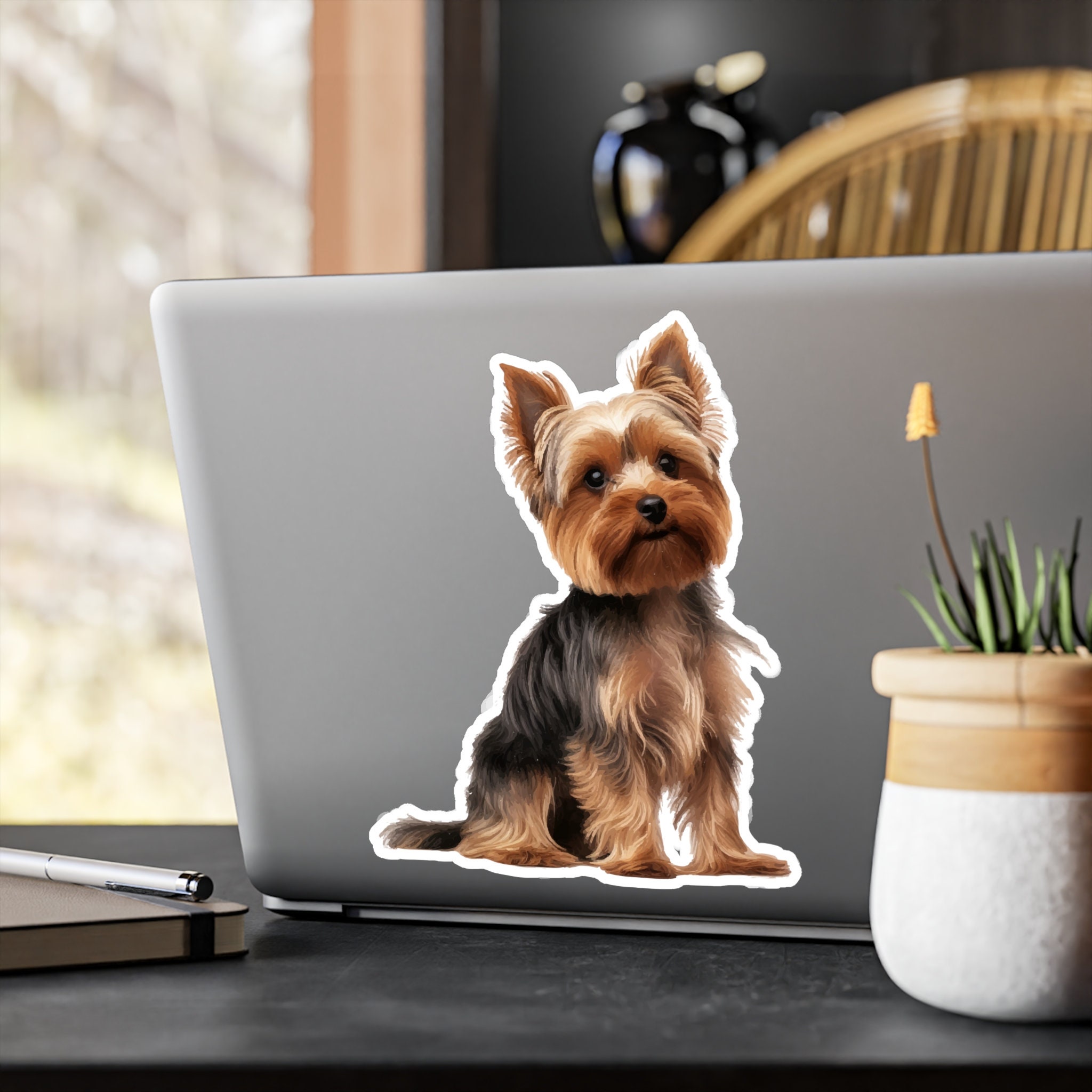 Super Cute Yorkie Dog Vinyl STICKER / Decal (color) - 6 Sizes ...
