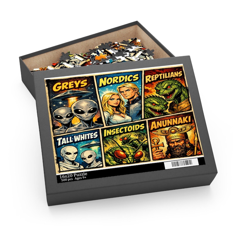 Alien Races / Types Jigsaw Puzzle (comic Book Style) -| 120, 252 or 500 ...