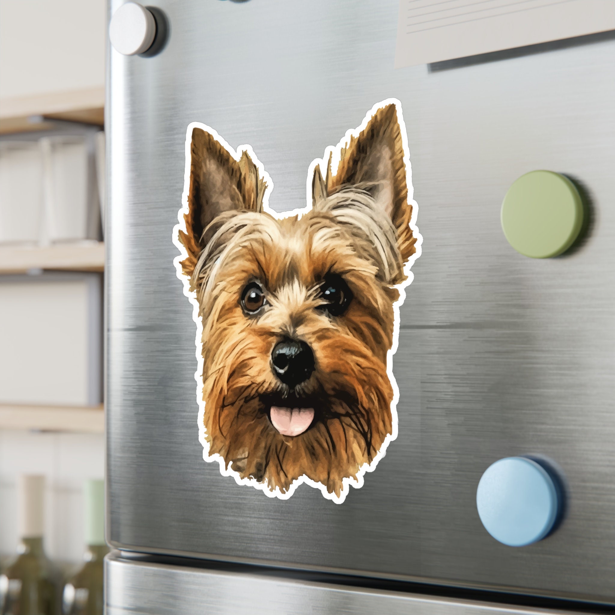 Super Cute Yorkie Head Vinyl STICKER / Decal (color) - 6 Sizes ...