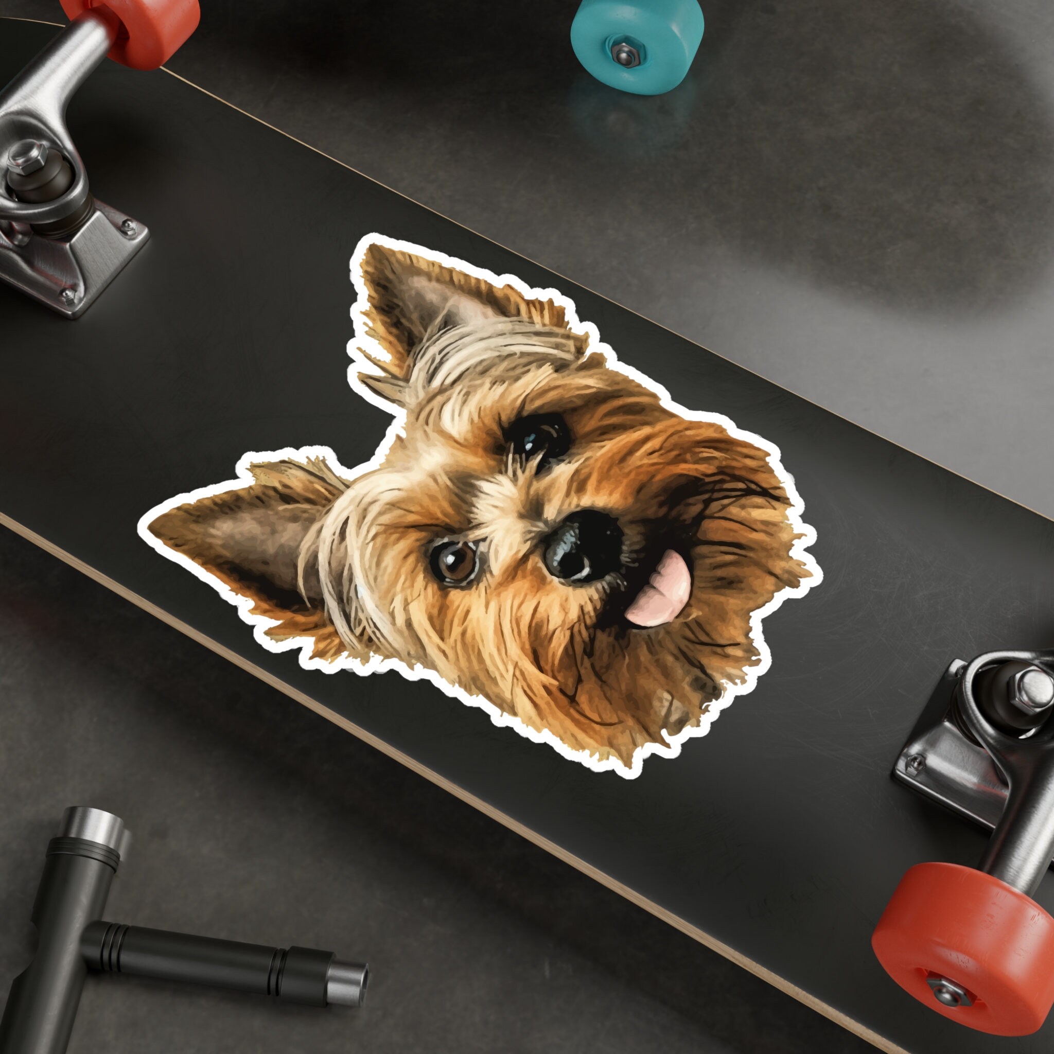 Super Cute Yorkie Head Vinyl STICKER / Decal color 6 Sizes - Etsy
