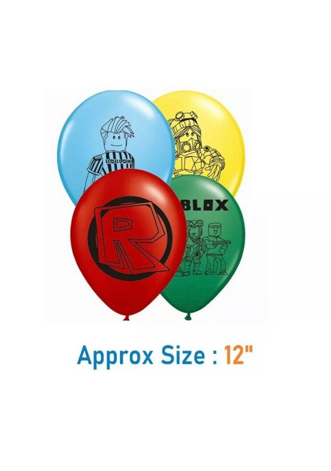 Roblox Balloons Latex Balloons Multicoloured 8-12pcs 12” Kids Birthday ...