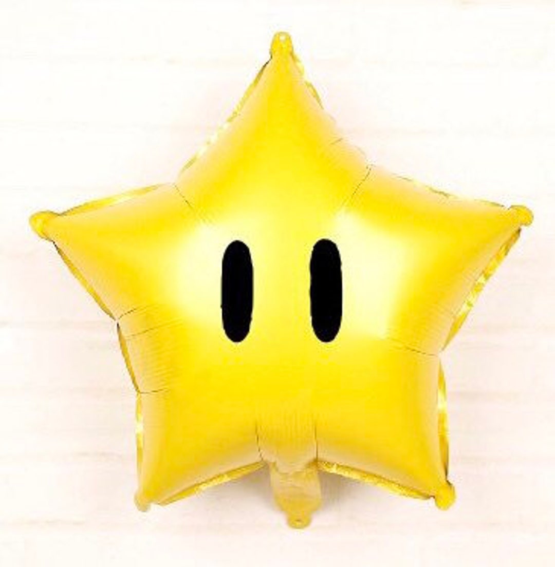 Super Mario 18” Yellow Star Balloon Kids Children Birthday Party ...