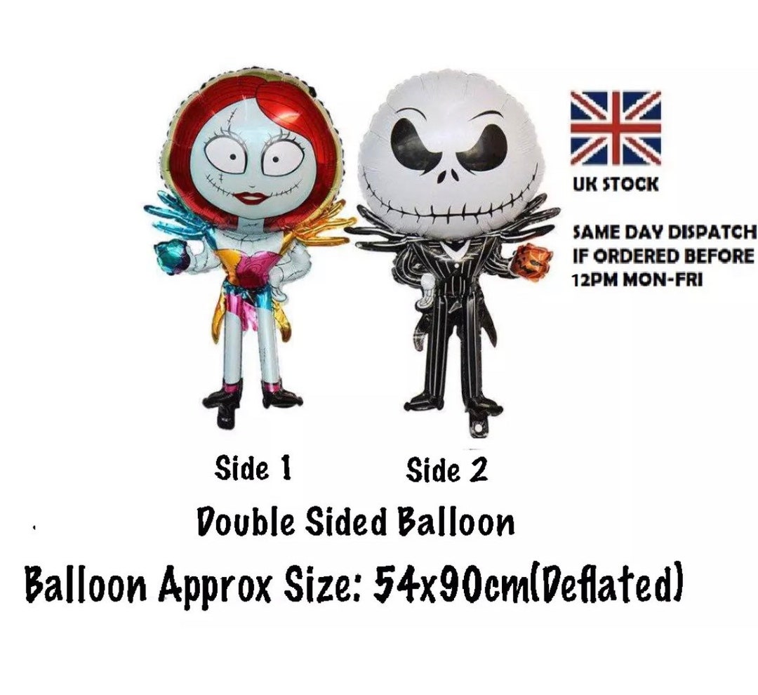 Jack Skellington 90cm Double Sided Foil Balloon Kids Adults - Etsy