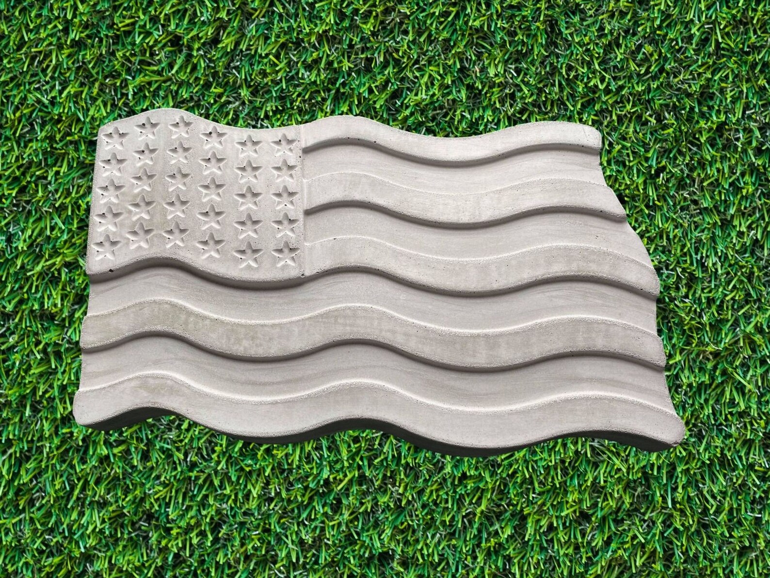 American Flag Garden Stone-stepping Stone-american Decor-garden Decor ...