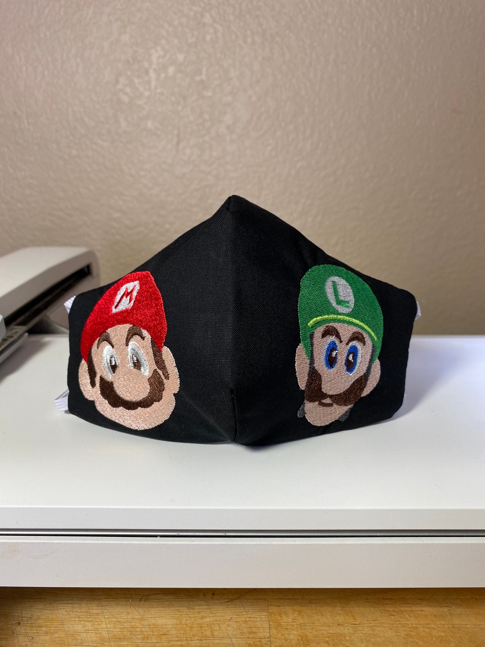 4 Pack Super Mario Embroidered Face Masks - Etsy