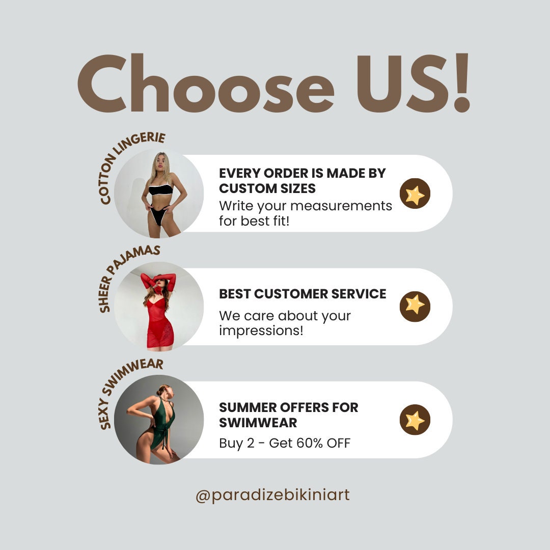 Basic Sexy Swimwear in 16 Colors Available Custom Size Minimal Swimwear ...