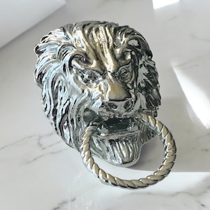 Lapel or Hat Pin, Miniature Door Knocker, Gold or Silver Tone, Detailed ...