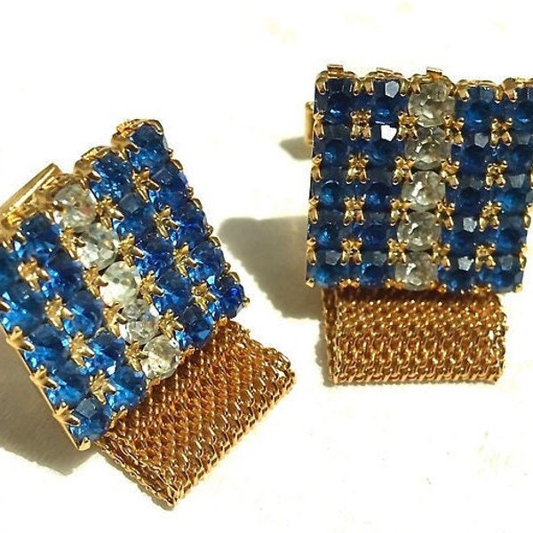 Rhinestone Cufflinks - Etsy