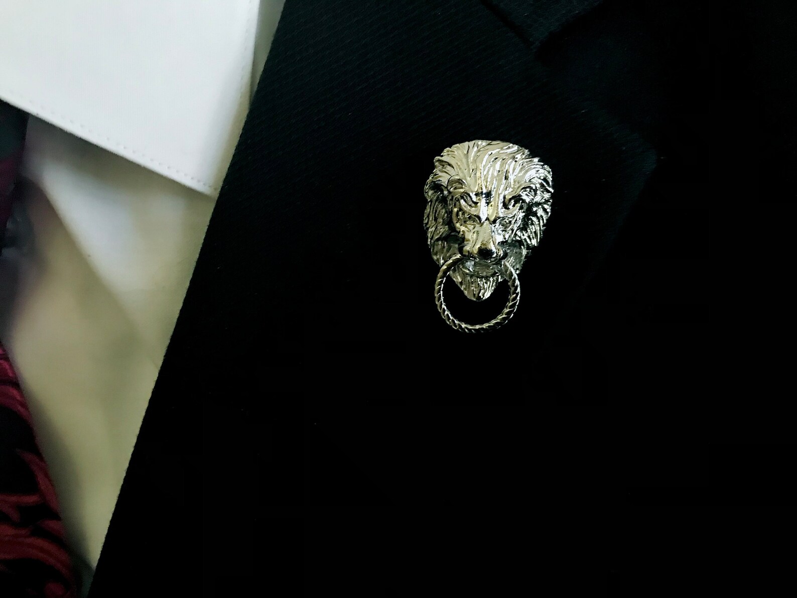 Lapel or Hat Pin, Miniature Door Knocker, Gold or Silver Tone, Detailed ...