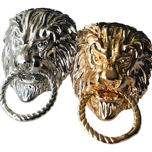 Lapel or Hat Pin, Miniature Door Knocker, Gold or Silver Tone, Detailed ...