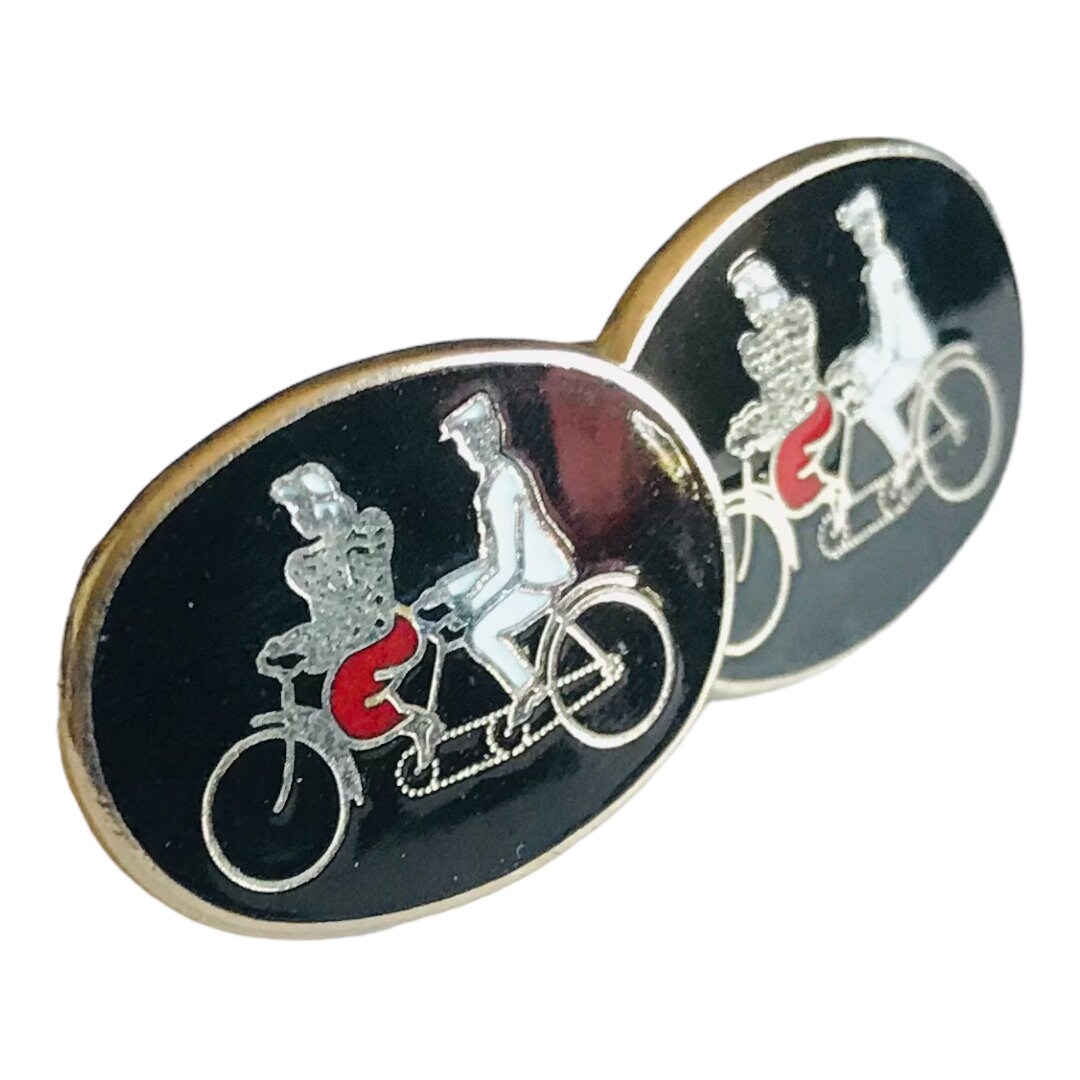 Romantic Vintage Tandem Bicycle Built 4 Two Cuff Links, Oval Shape ...