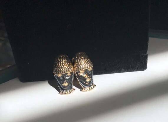 Vintage Cufflinks, by Swank Rare Tribal Bust, Traditi… - Gem