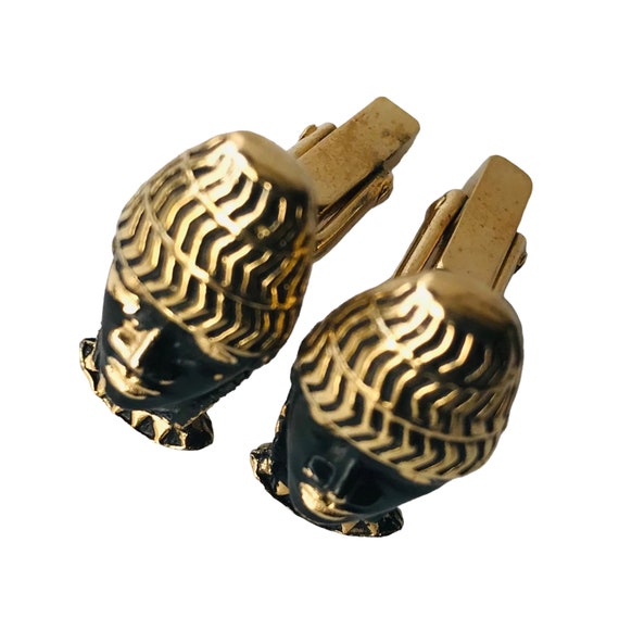 Vintage Cufflinks, by Swank Rare Tribal Bust, Traditi… - Gem