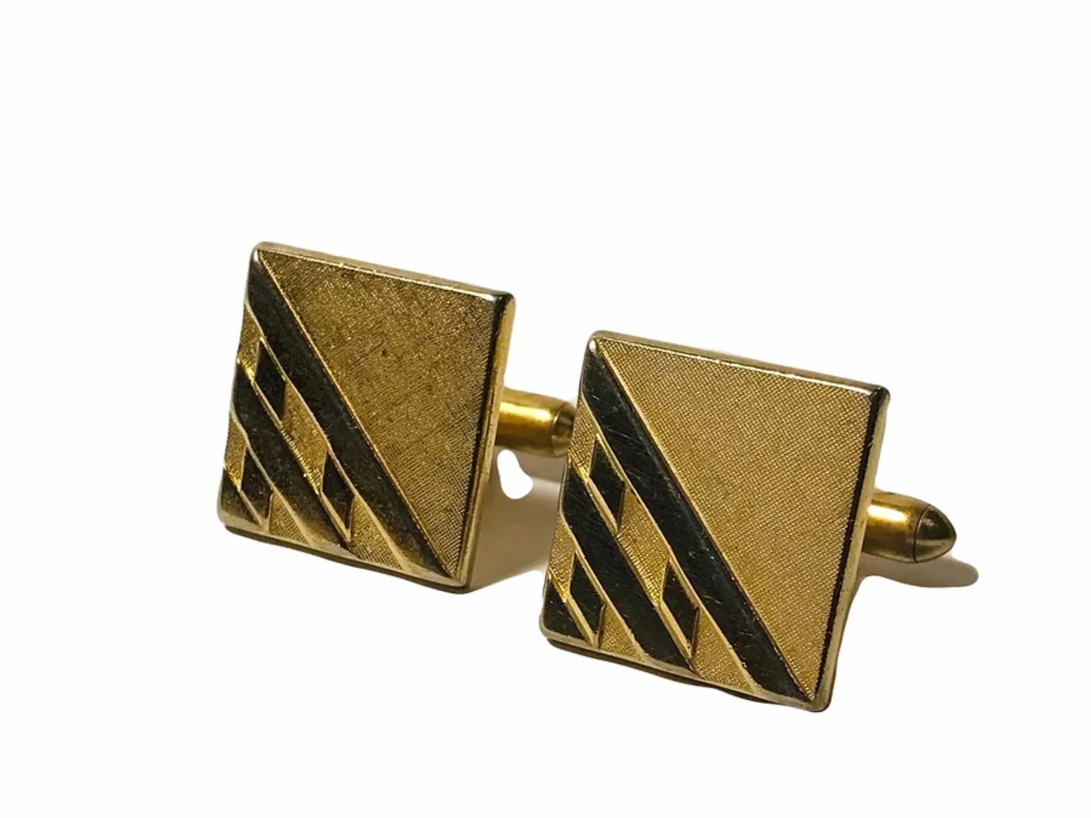Vintage Gold-tone Cufflinks Mid Century | Etsy