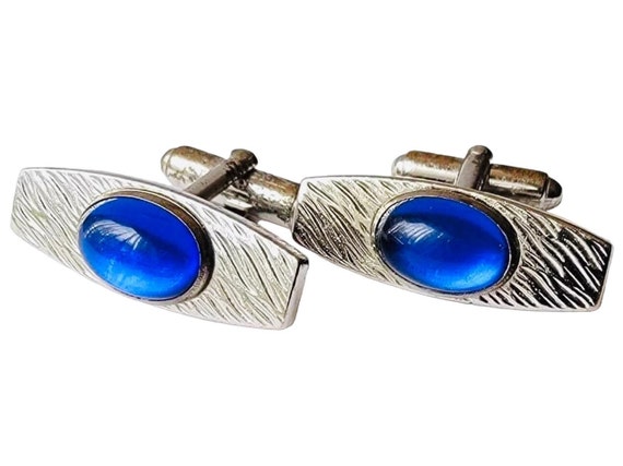 Classic 1950s Cufflinks, Mid Century Modern Minimalis… - Gem