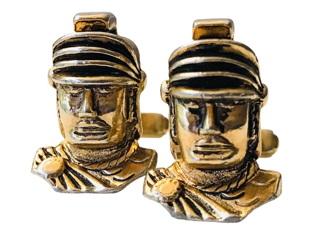 Mid Century Vintage Cufflinks, 3D Spartan Soldier Knights Armor ...