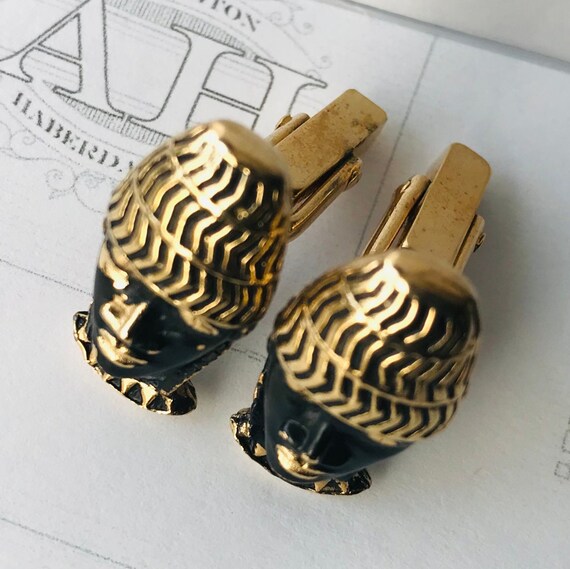 Vintage Cufflinks, by Swank Rare Tribal Bust, Traditi… - Gem