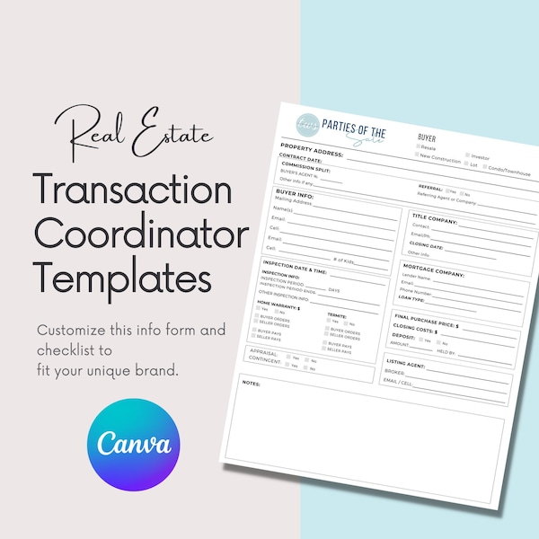 Buyer Transaction List Template - Etsy