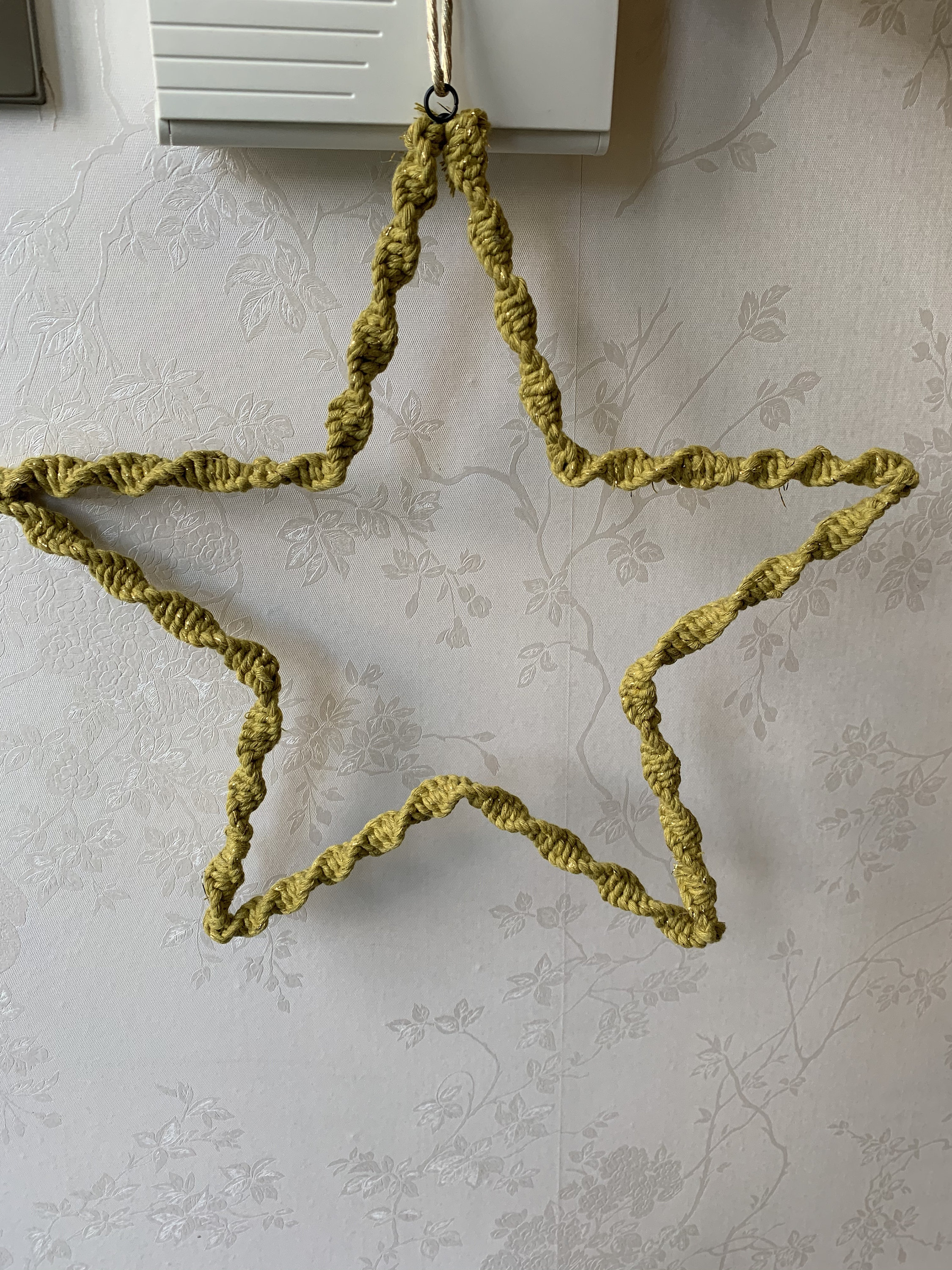 Macrame Star with Decorative Twist Detail Wall Hanging | Etsy