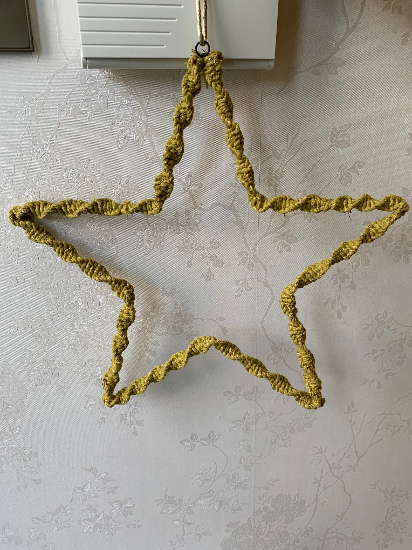 Macrame Star With Decorative Twist Detail Wall Hanging - Etsy New Zealand