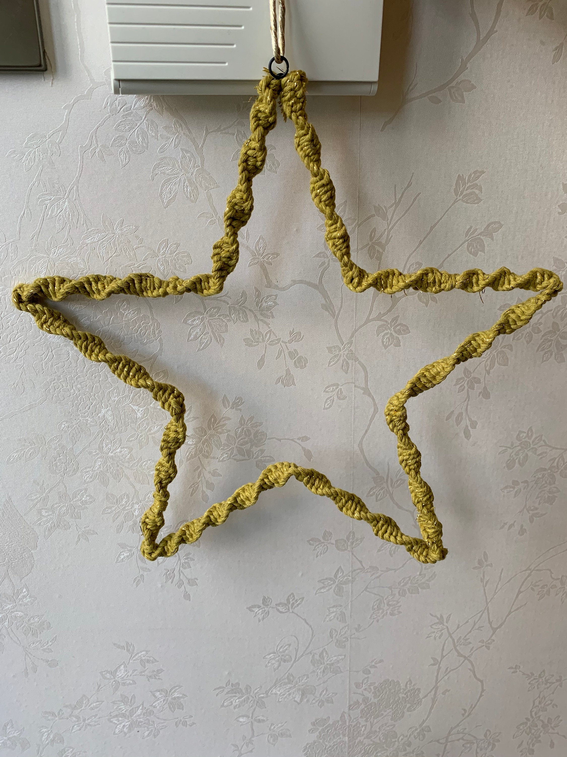 Macrame Star With Decorative Twist Detail Wall Hanging - Etsy New Zealand