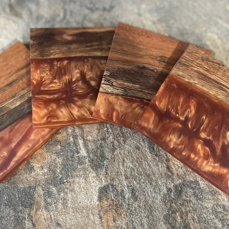 Wood Resin Coasters - Etsy