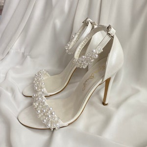 Design White Heel Wedding White Shoes White Bridal Shoes Womens Wedding ...