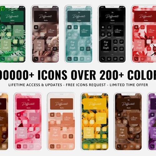 Rose Gold Ios App Icons Ios 14 App Covers Aesthetic Iphone | Etsy