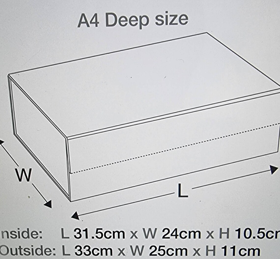 Luxury A4 Deep Gift Box With Changeable Ribbon - Etsy