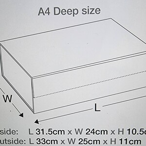 Luxury A4 Deep Gift Box With Changeable Ribbon - Etsy