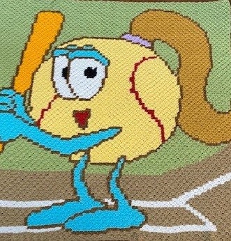 Softball Sports Girls Afghan Blanket Cover Crochet - Etsy