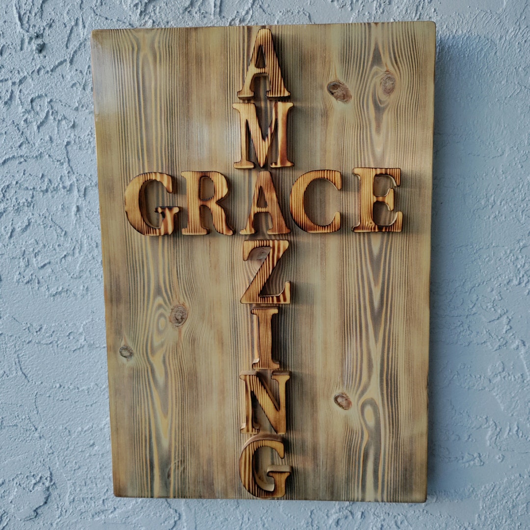 Amazing Grace Wall Art | Scripture Wall Art | Christian Decor ...