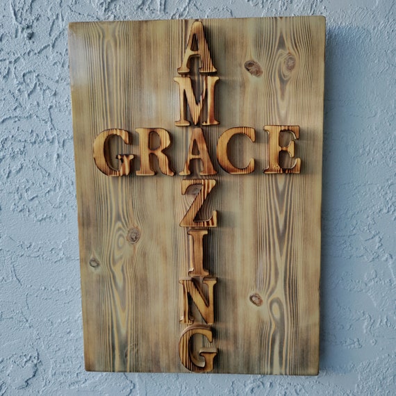 Amazing Grace Wall Art Scripture Wall Art Christian Decor - Etsy
