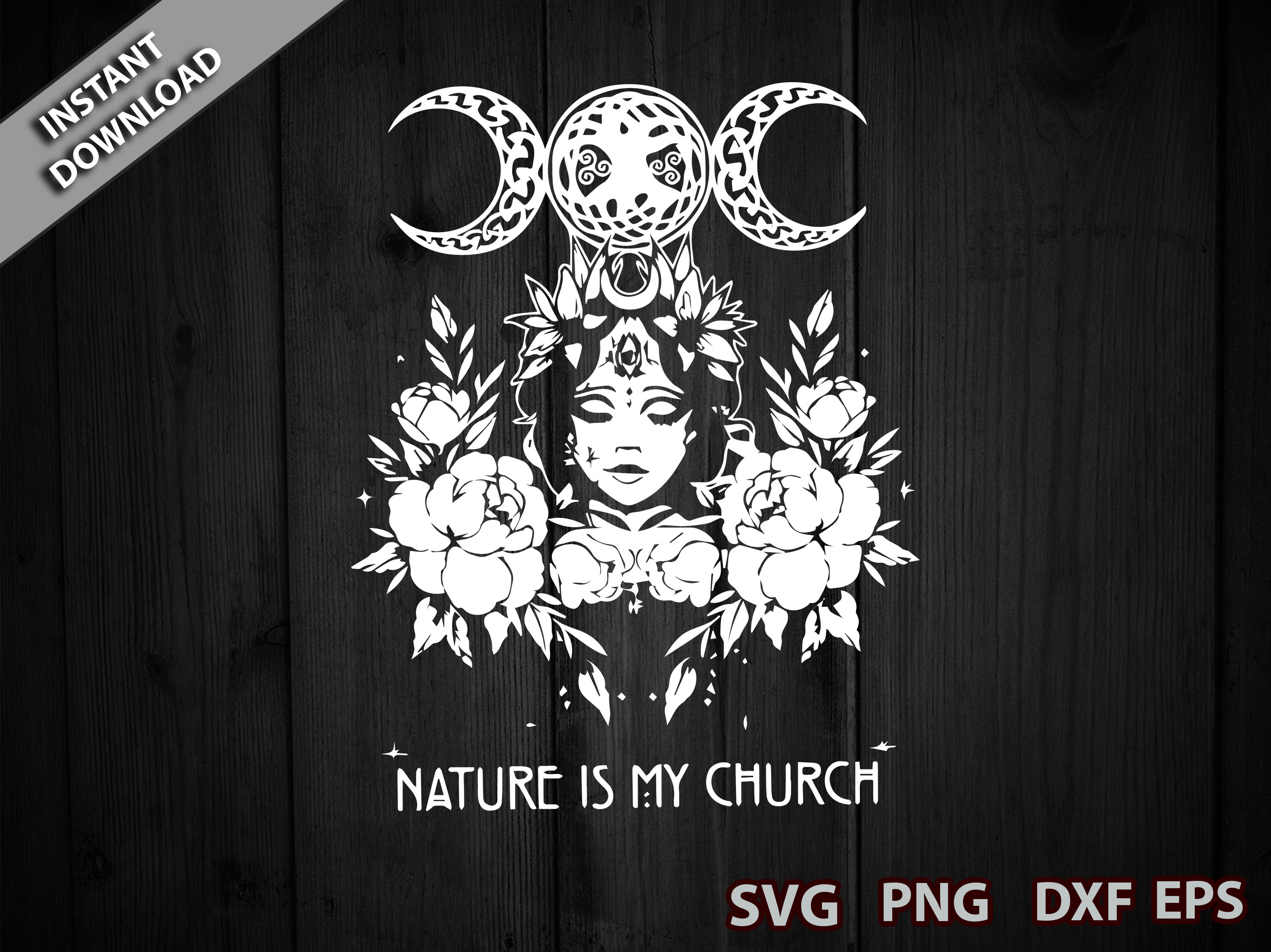 Witch Wicca Nature Is My Church Svg Witchy Svg Witchcraft | Etsy