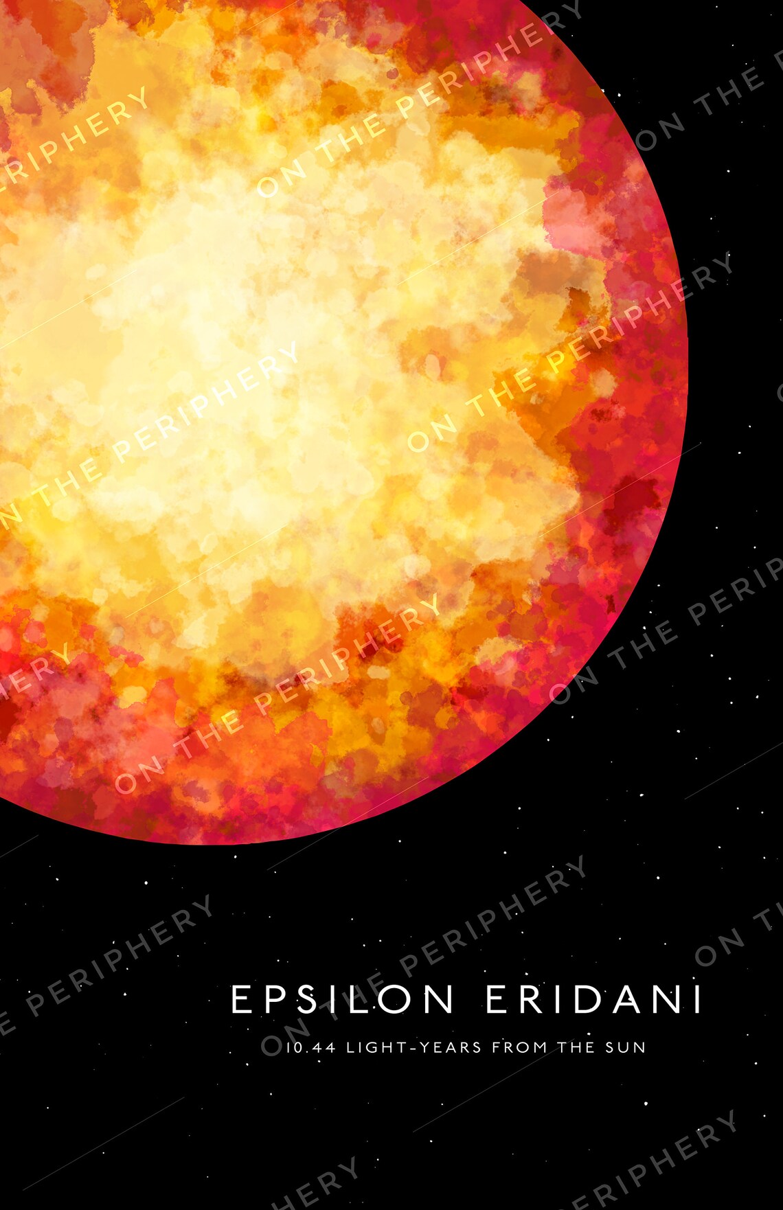 Epsilon Eridani Poster / Astronomy Art / Star Art / Constellation / Art ...