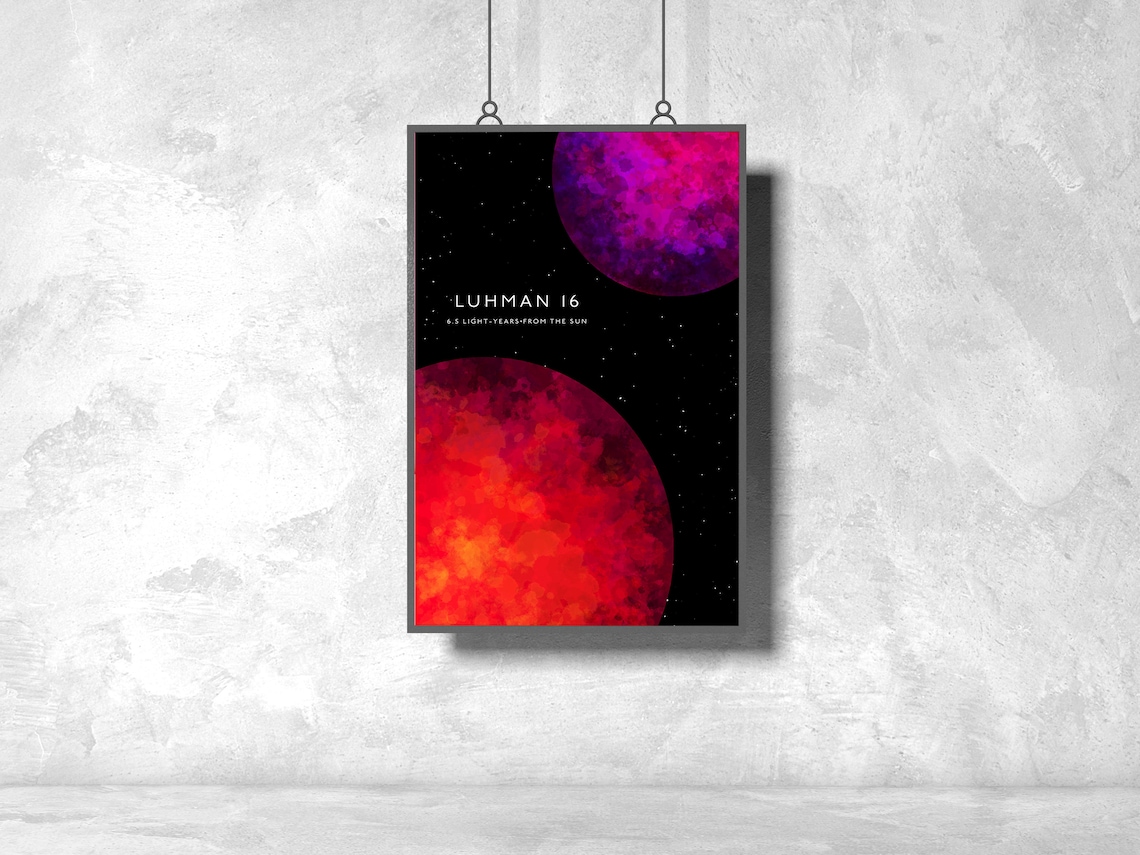 Luhman 16 Astronomy Poster / Stars / Art Print / Space Art ...