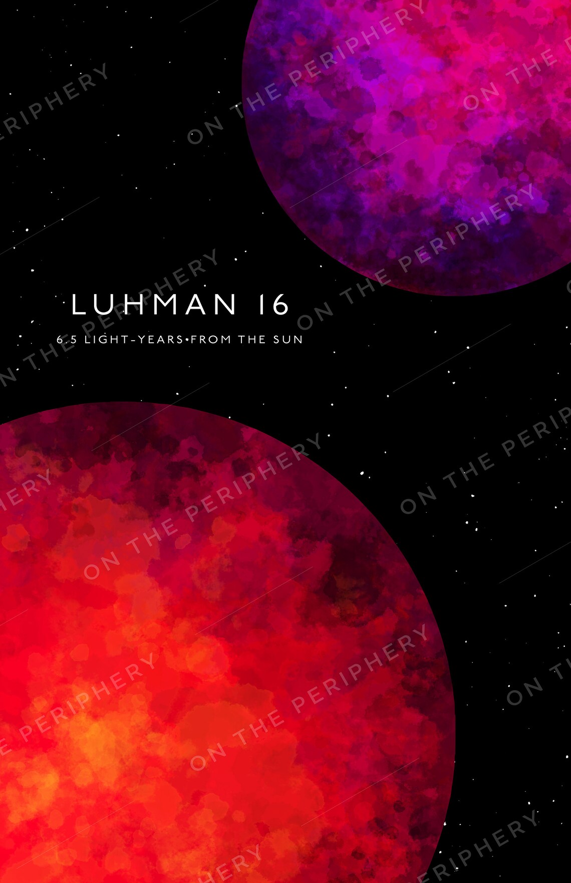 Luhman 16 Astronomy Poster / Stars / Art Print / Space Art ...