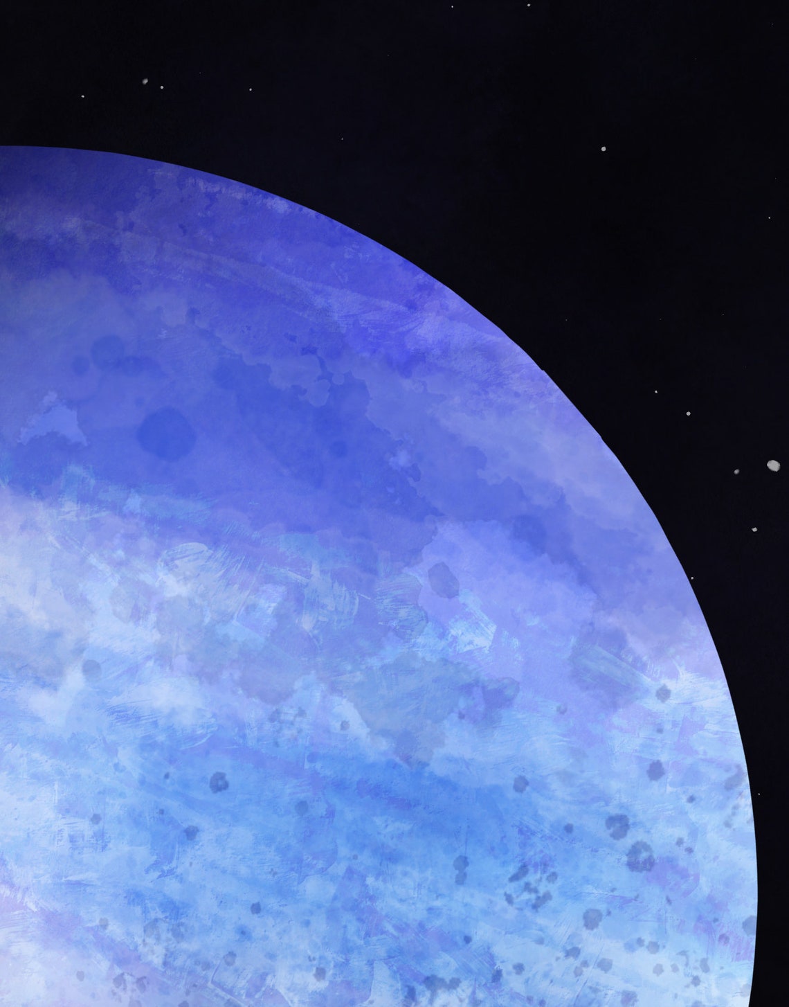 Digital Neptune Poster - Etsy