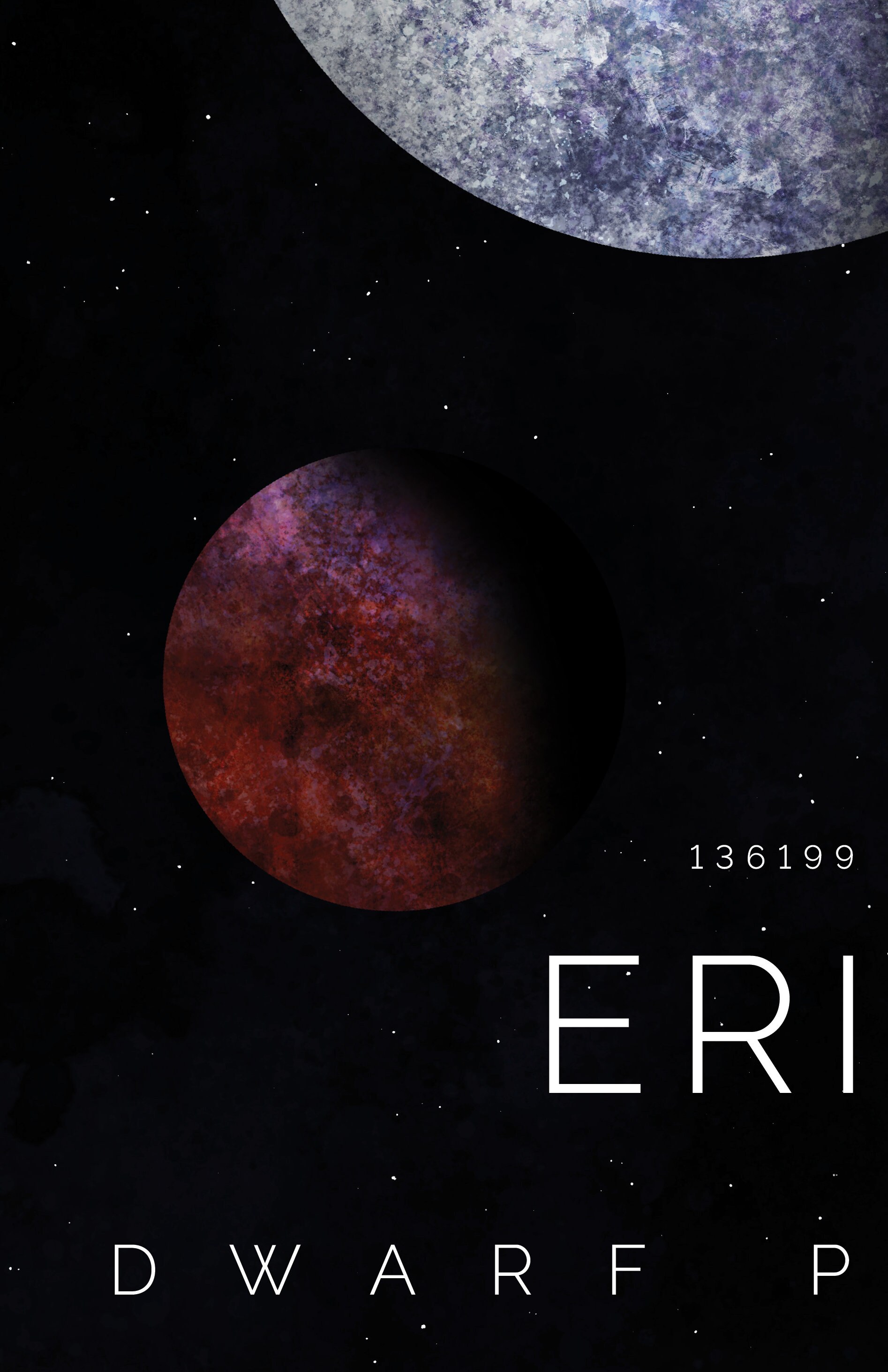 Dwarf Planet Eris / Printable Science Poster / Astronomy Art / Planets ...
