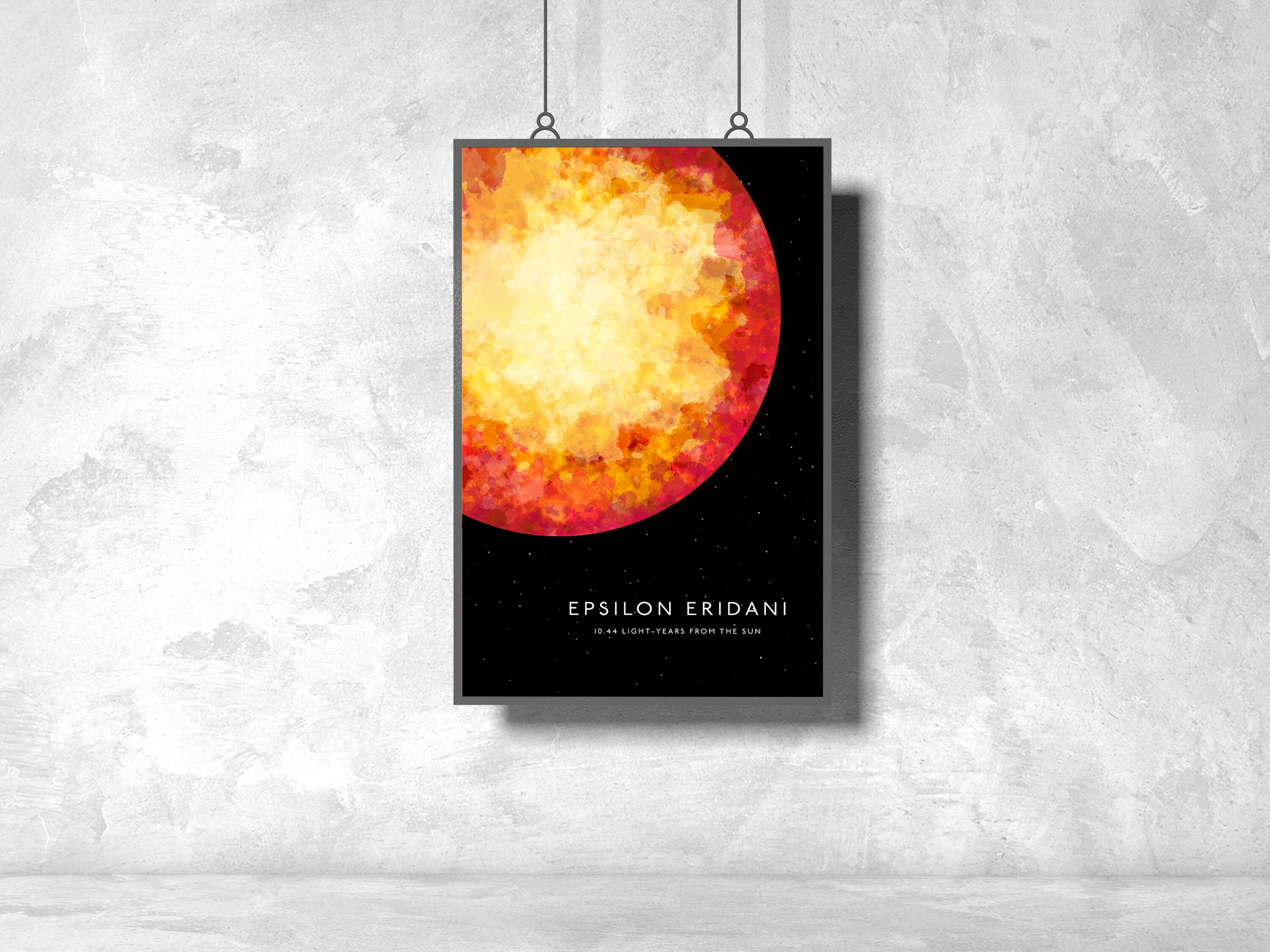 Epsilon Eridani Poster / Astronomy Art / Star Art / Constellation / Art ...