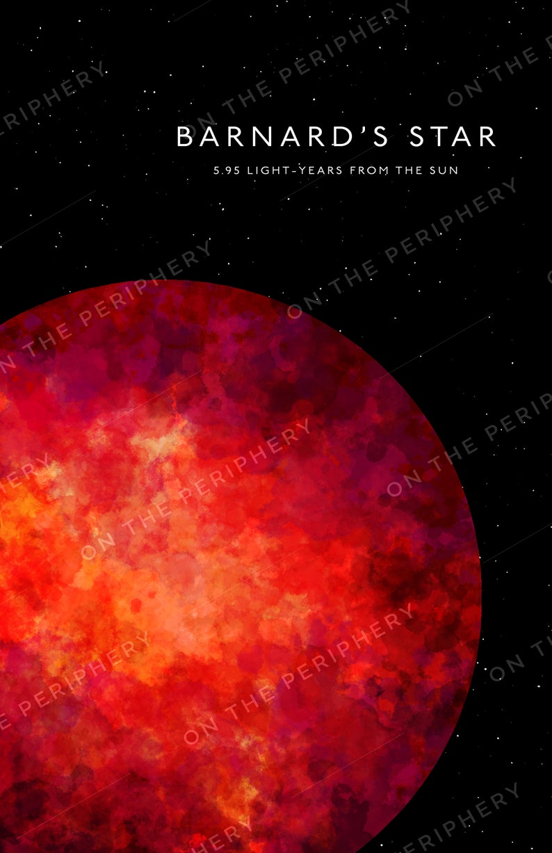 Barnard's Star Printable Poster / Wall Prints / Star Map / - Etsy