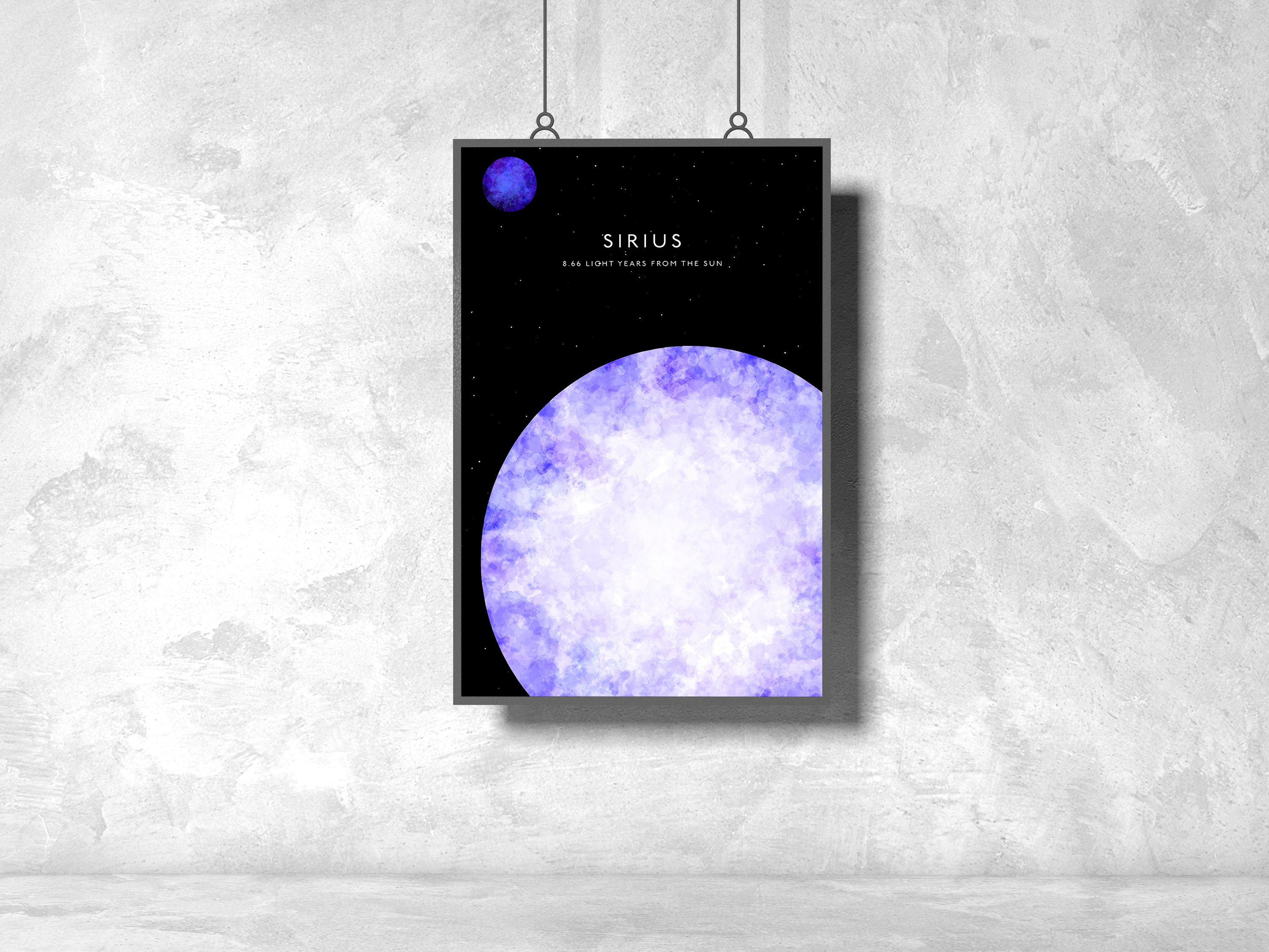 Sirius Poster / Astronomy Art / Constellation / Stars / Astrophysics ...