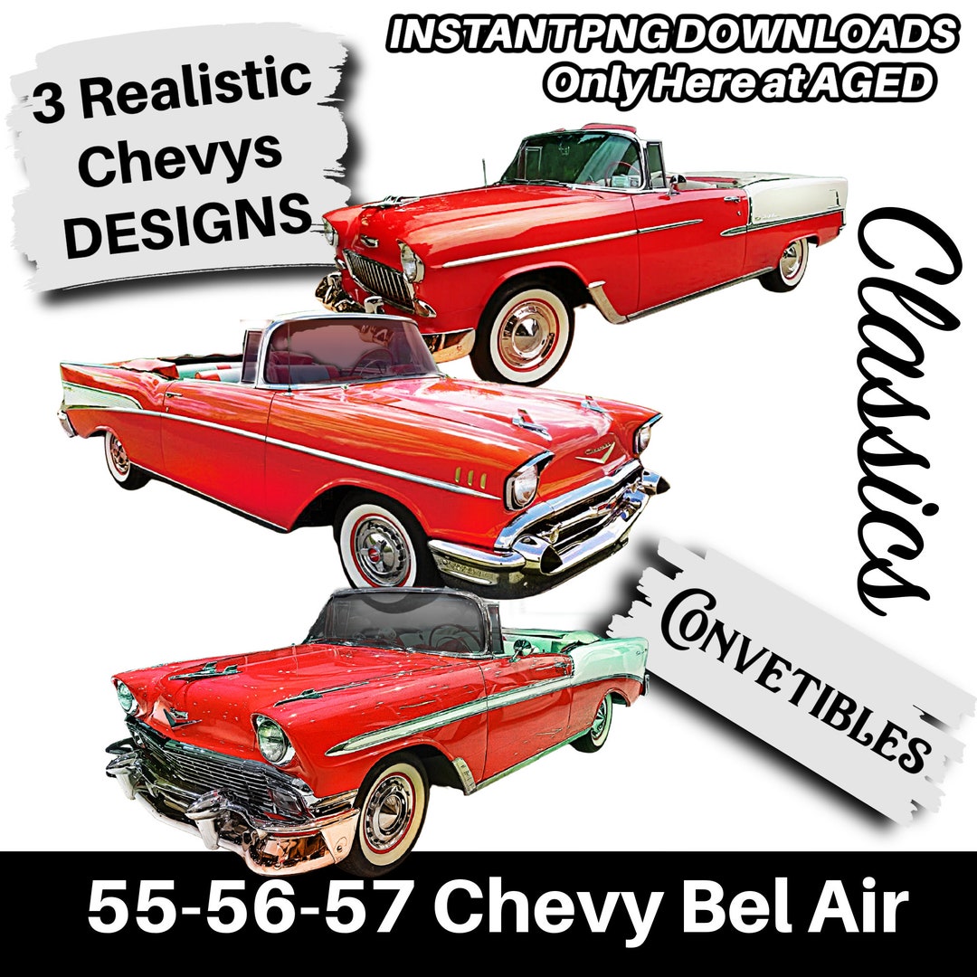 55 56 57 Chevy PNG Car Lover Gift Racing Classic Car Vintage American ...