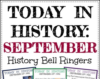 August Today in History Bell Ringers | 6-12 | Homeschool | American ...