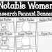 Notable Women Research Pennant Banner Project | 3-5 | Homeschool ...