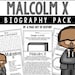 Malcolm X Biography Activities for 3rd 4th 5th Grade | No Prep ...