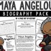 Maya Angelou Biography Unit Pack | 3-5 | Homeschool | Social Studies ...