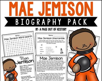 Mae Jemison Reading & Writing Biography Pack | Informational Text ...